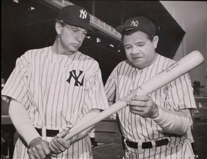 Classic Hollywood #10 - Babe Ruth Teaches Gary Cooper To Bat