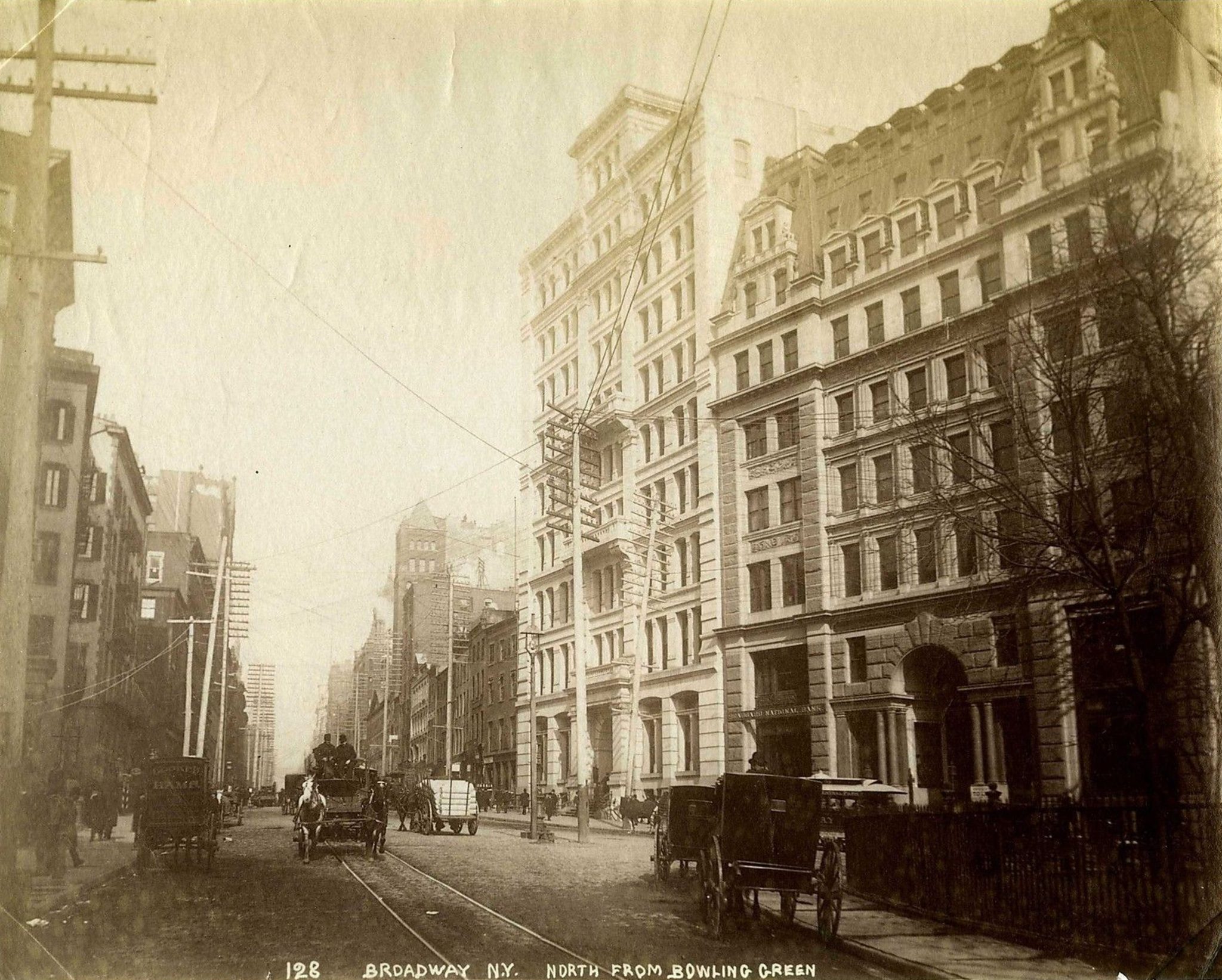 Old New York In Photos #190 – Broadway North From Bowling Green 1889